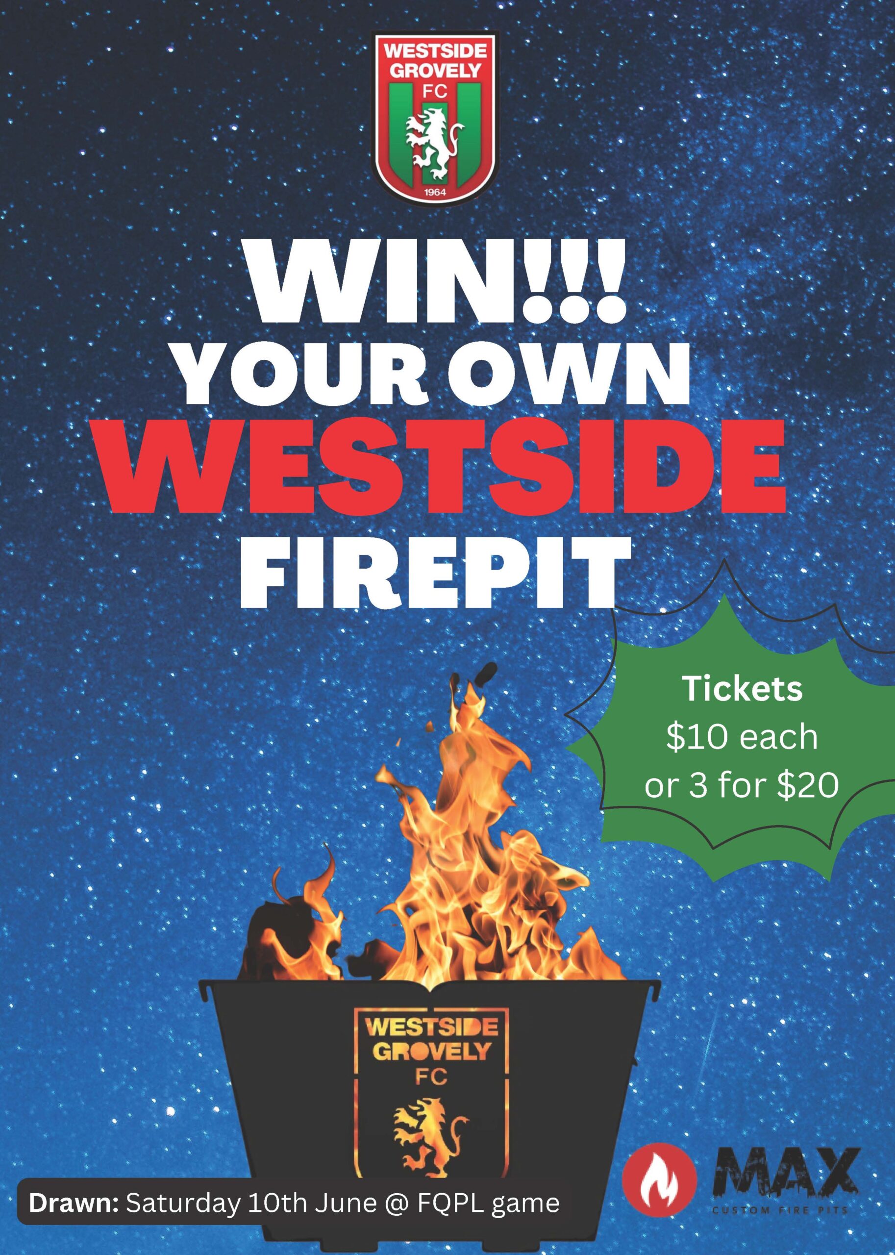 Westside Grovely FC - Fire Pit Raffle - Westside Grovely FC